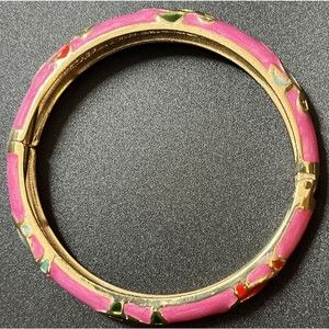 Jiu Long Xing | Jewelry | Jiu Long Xing Hot Pink Turtle Enameled Bangle ...